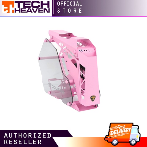 COMPUTER CASE COUGAR CONQUER MINI PINK EDITION ALUMINUM GAMING CASE W ...