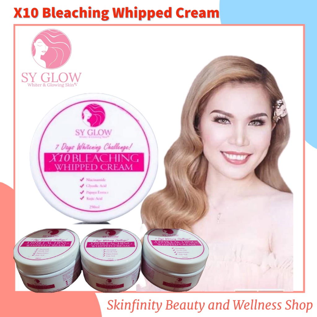 Sy Glow x10 Bleaching Whipped Cream 250ml (1 Jar) | Shopee Philippines