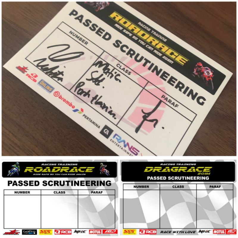 Roadrace chipsagoy stickers passed scrutineering stickers road race ...