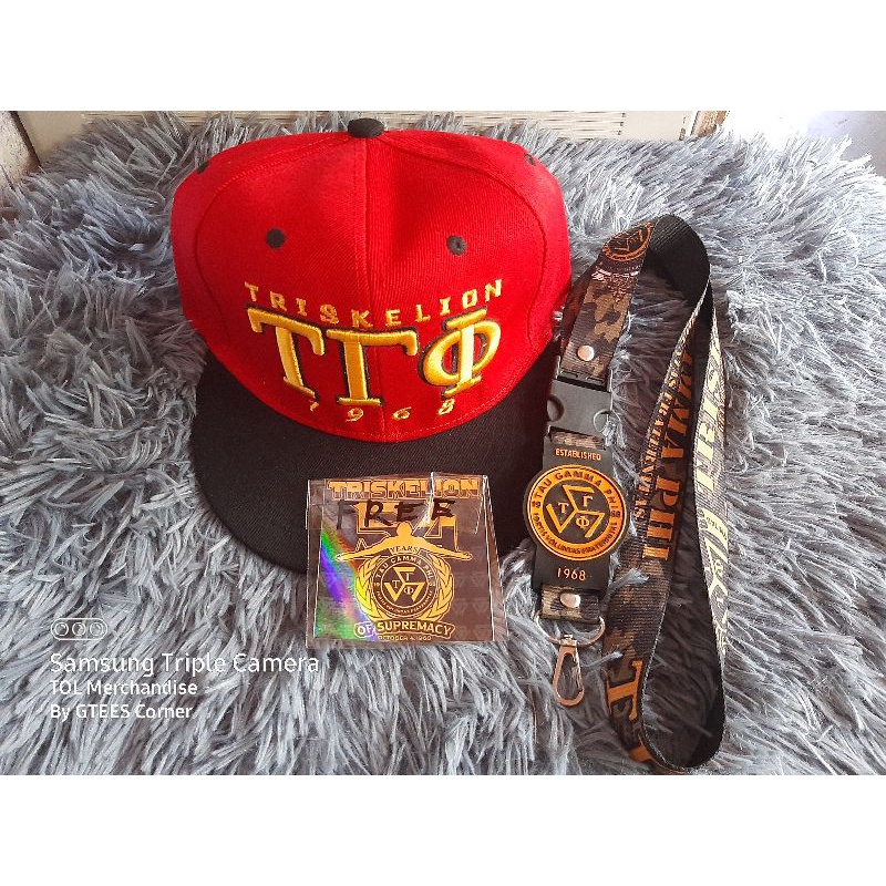 TAU GAMMA PHI TRISKELION ACCESSORIES CAP + ID LACE PACKAGE (FREE ...