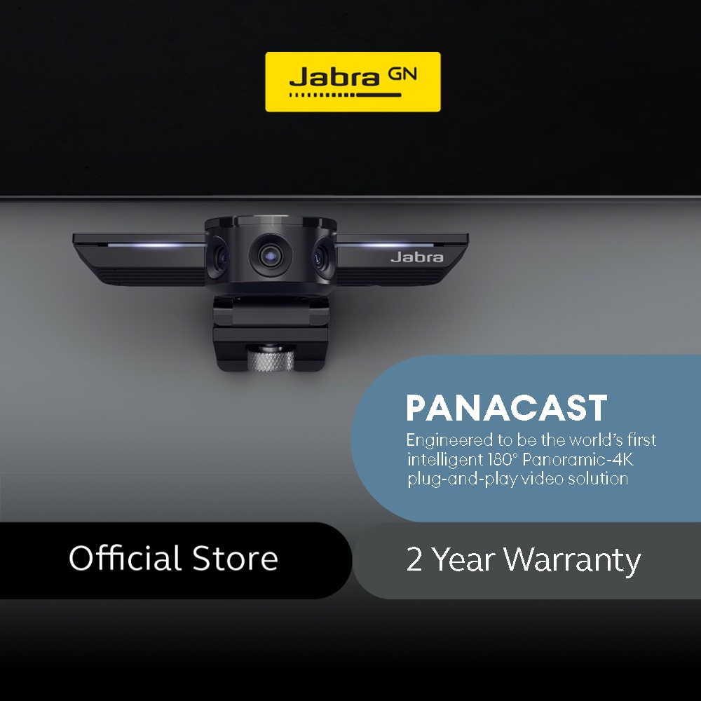 Jabra PanaCast Panoramic 4K Video Conferencing Camera With Built-In Mic ...