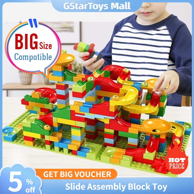 DIY Assembly Bricks Toys Race Run Construction Building 168PCS Blocks ...