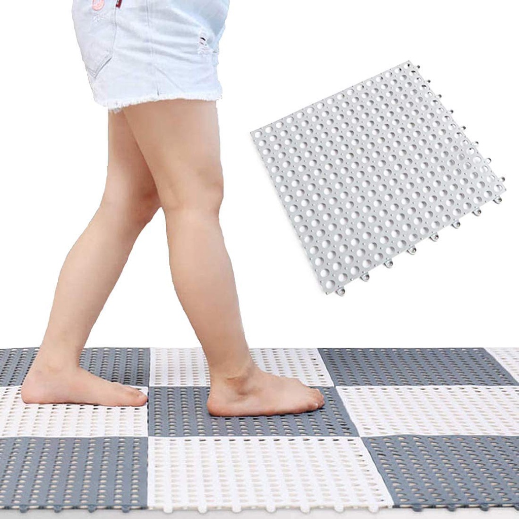 Bathroom Shower Toilet Floor Tiles Mat Interlocking Massage Soft ...