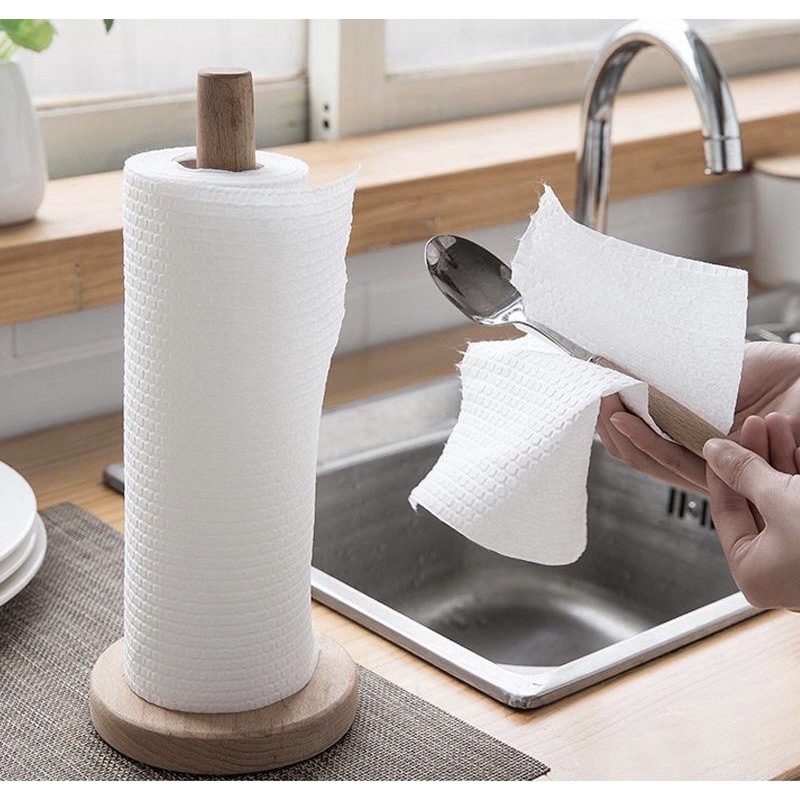 50pcs/Roll Lazy Tissue Rag Paper Oil Absorbent Paper Towel Washable ...