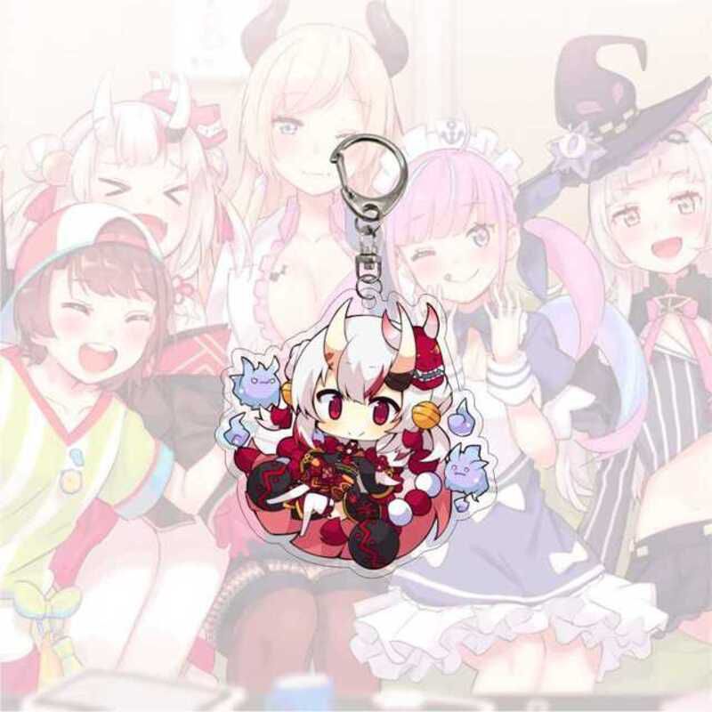 Hololive Vtuber Keychain Anime Figure Pendant Gawr Gura Mori Usada ...