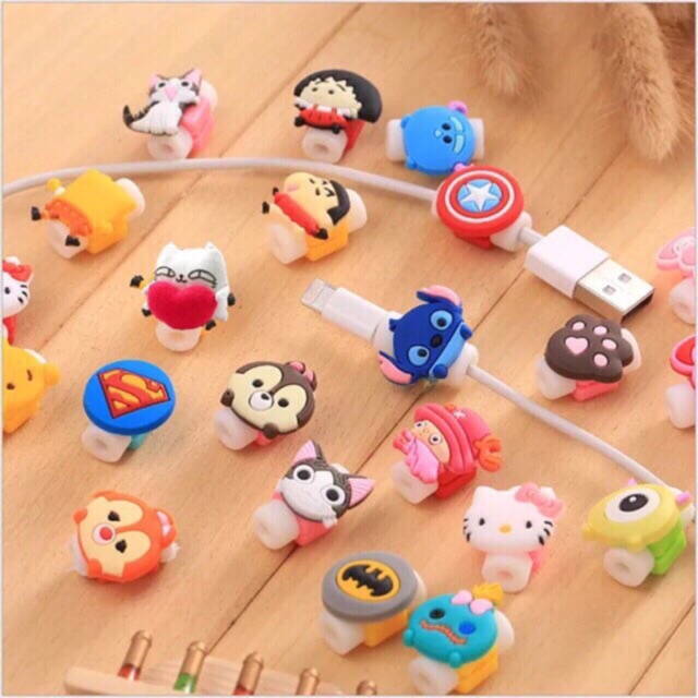 1 PCS Cartoon Character Cord Protector for Mobile Cable USB Cable ...