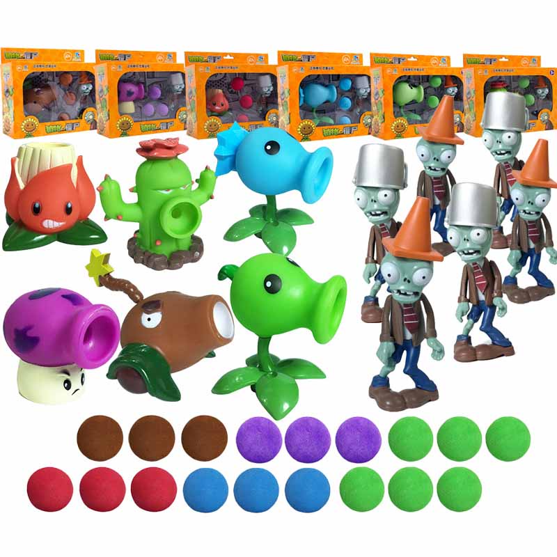 Plants vs. Zombies can launch a full set of 2 boys toy ice pea shooter ...
