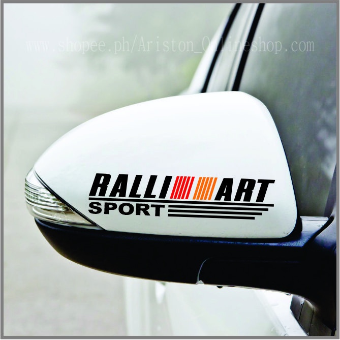 MITSUBISHI SIDE MIRROR STICKER DECALS - RALLI ART | Shopee Philippines