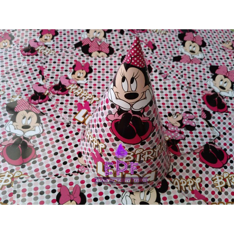 Minnie Mouse Polka Dots Birthday Party Hat Customized Kids Party Hat ...