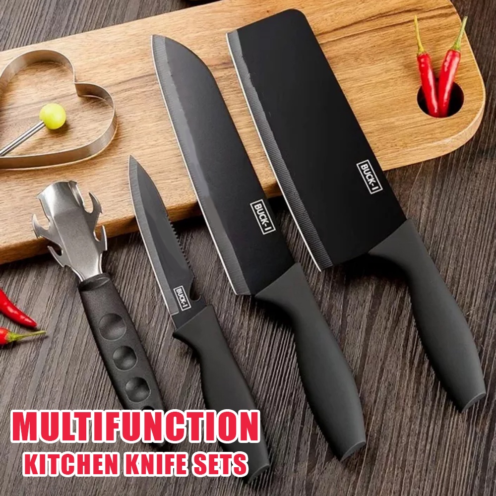 Cozyhome Original Stainless Steel Multifunction Kitchen Knife Sets 5 ...