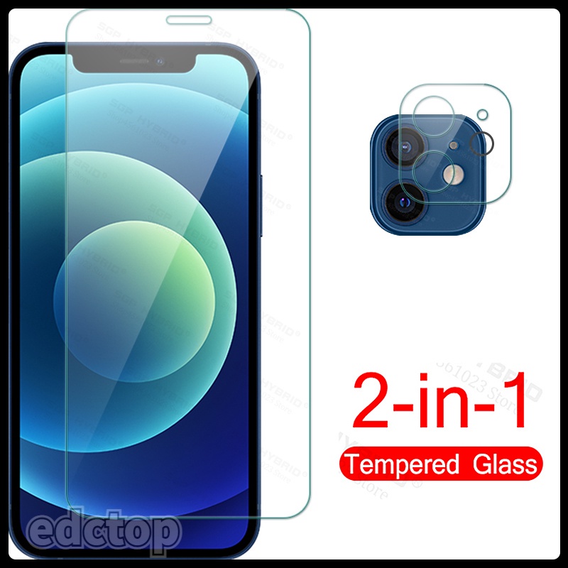 2in1 For iPhone 12 Glass For iPhone 12 Mini Camera Lens Screen ...