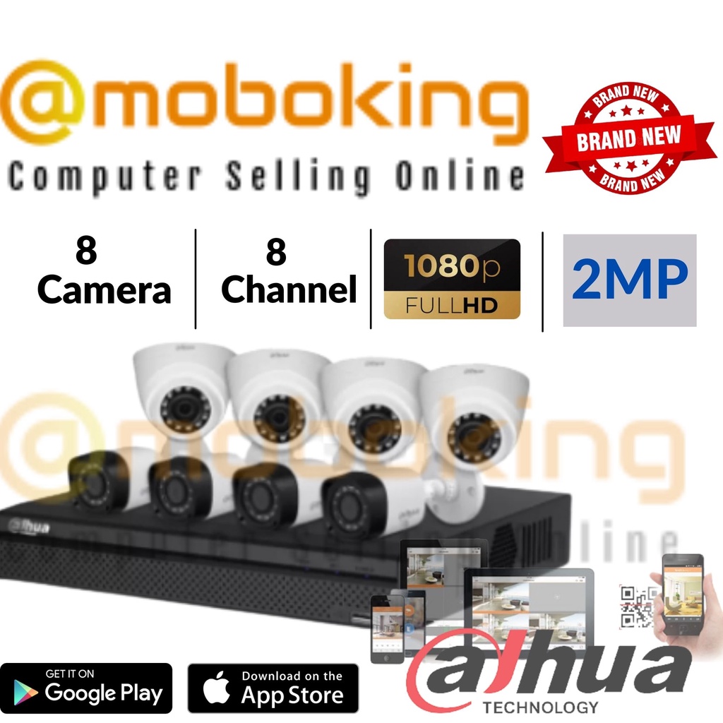 Free 500GB CCTV Set H.265+2MP 1080P Full HD 8 CH 8 Channel Security ...