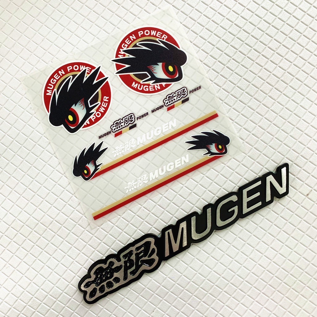 MUGEN POWER Reflectived Car Emblem Badge Sticker Decals HONDA Dashboard ...