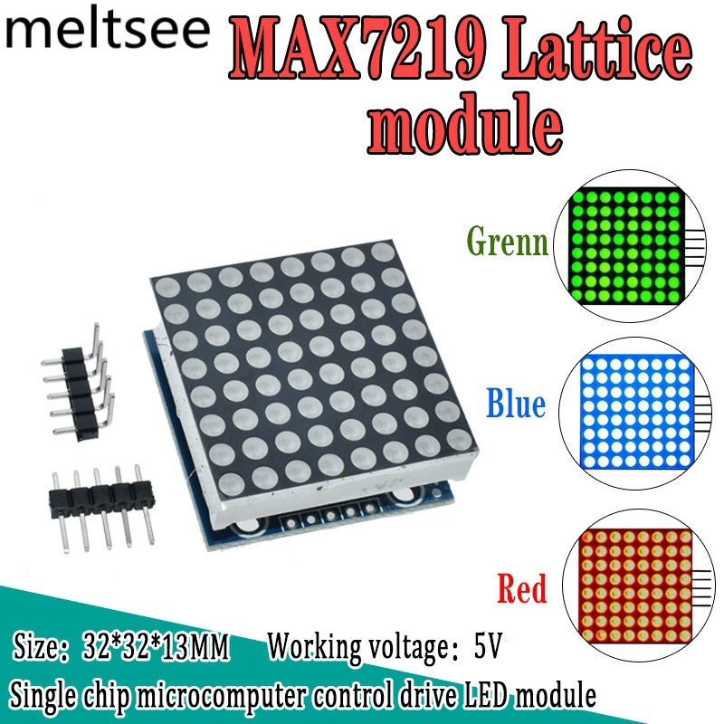 Max7219 Dot Matrix Module Microcontroller Module Diy Kit Mcu Led Display Control Module Kit