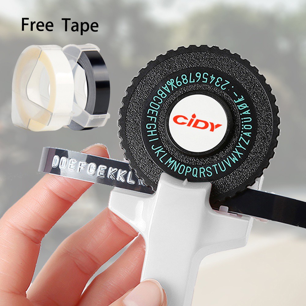 Label Maker CIDY with FREE 2 Tapes Embossed Letter cut Sticker Tape ...