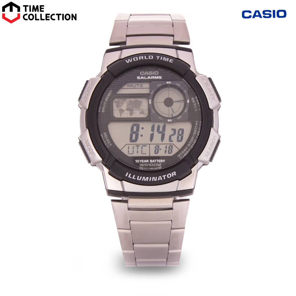 Casio AE-1000WD-1AVDF Digital Stainless Steel Strap Watch For Men ...