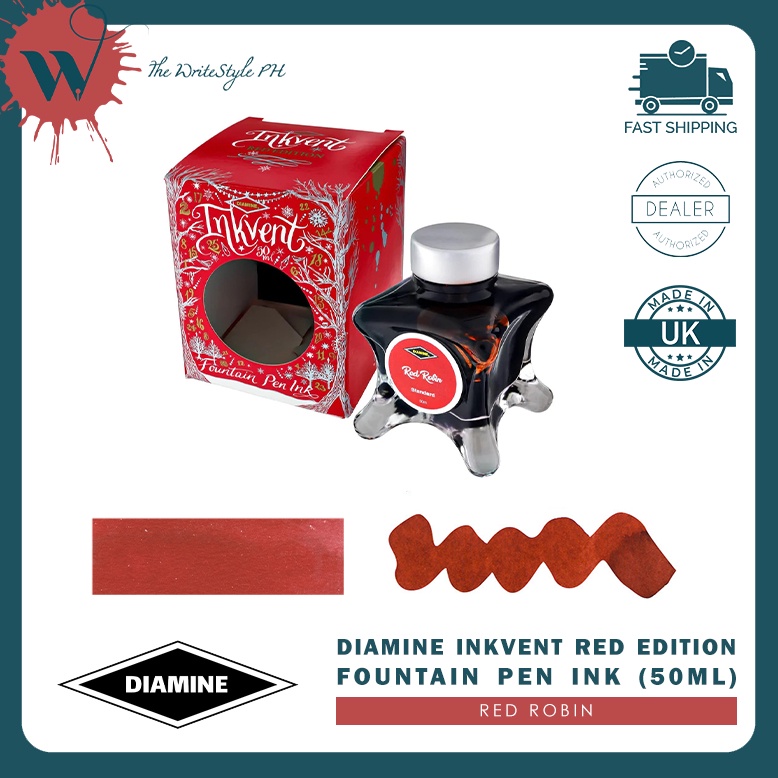 Diamine Inkvent Fountain Pen Ink [50ml] Red Edition (Standard) | Shopee ...