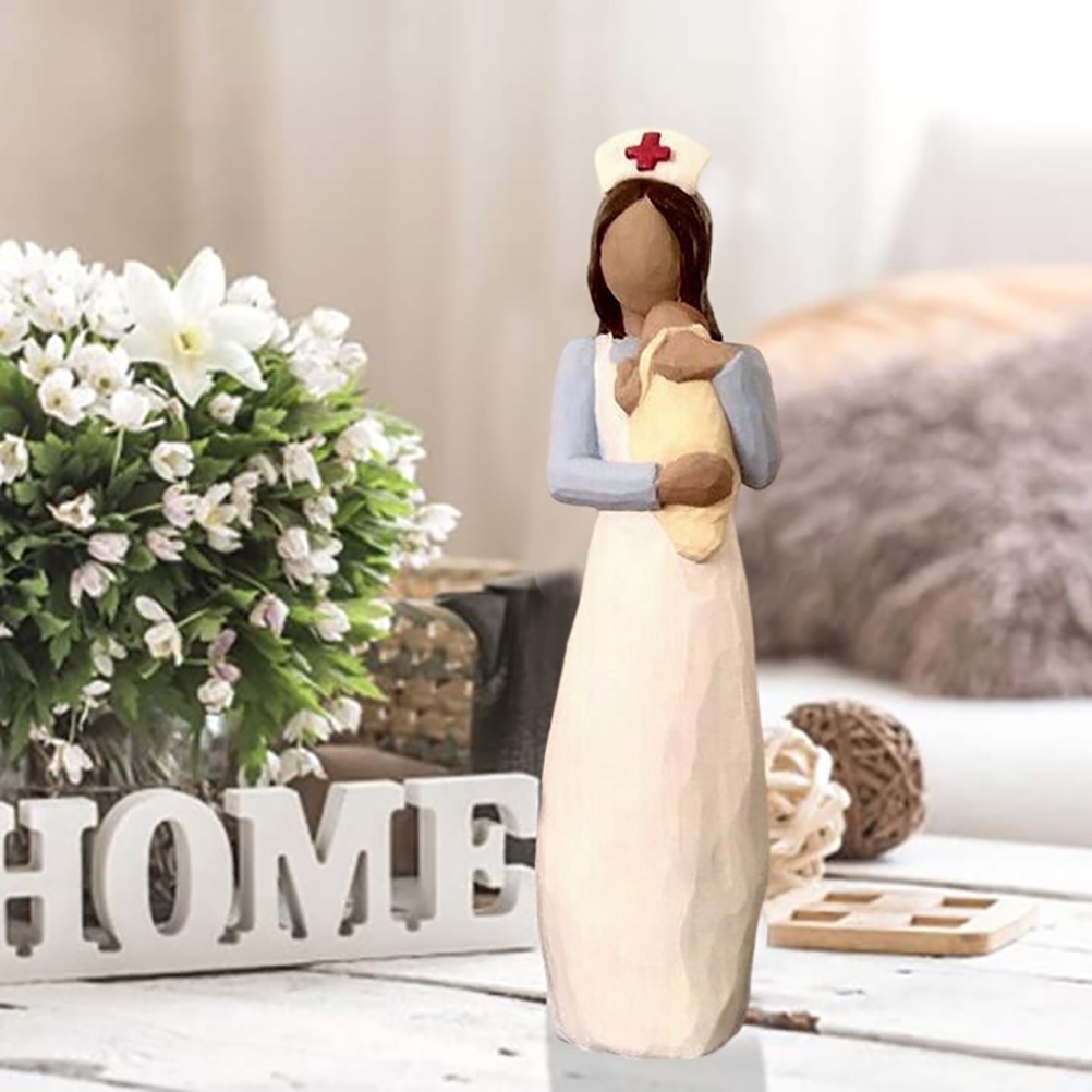 Nurse Statue Resin Model Art Toy Collection Standing Prayer Exhibition ...