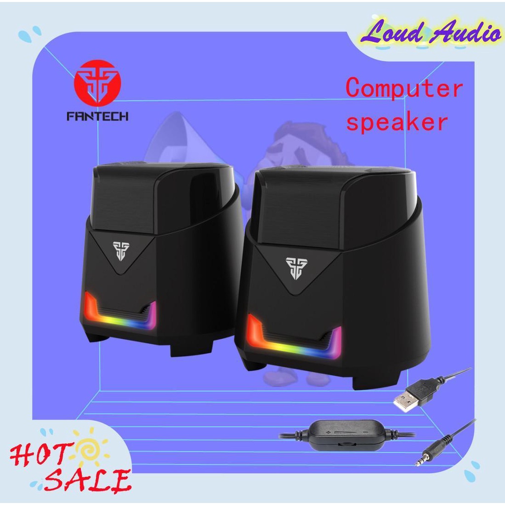 Fantech Gs205 Hellscream Ii RGB Gaming Music Speaker For Pc Desktop ...