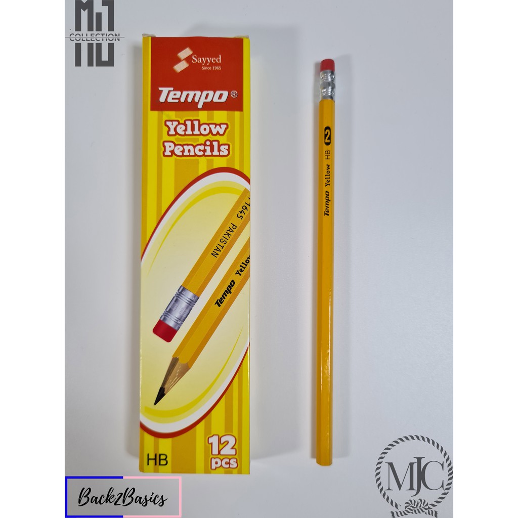 Tempo Number 2 Yellow Pencils (12 pcs) | Shopee Philippines
