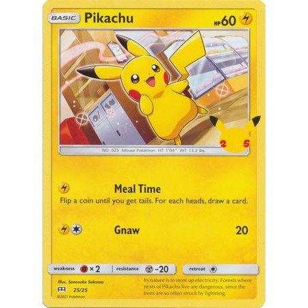 Pikachu - 25/25 - 25th Anniversary - Non-Holo Promo McDonalds 25th ...