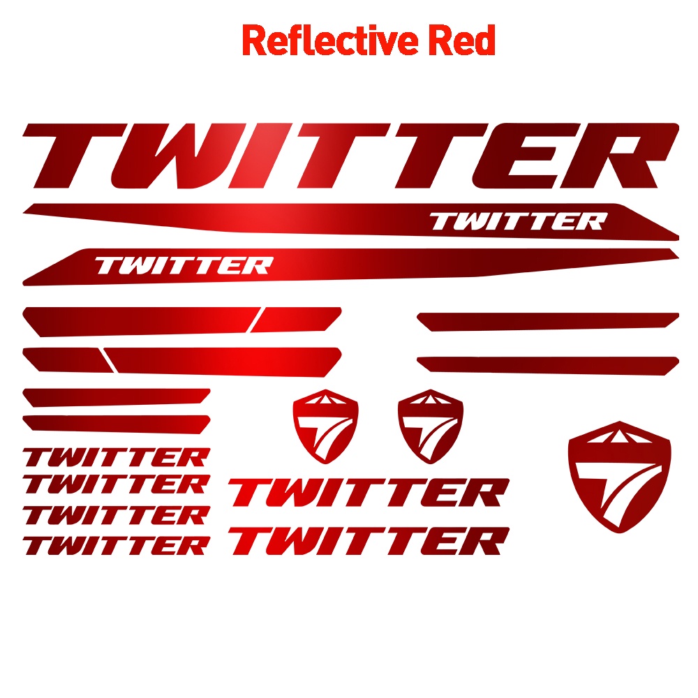 TWITTER Bike Decals DIY Frame Stickers Bicycle Stickers Die-cut decal ...