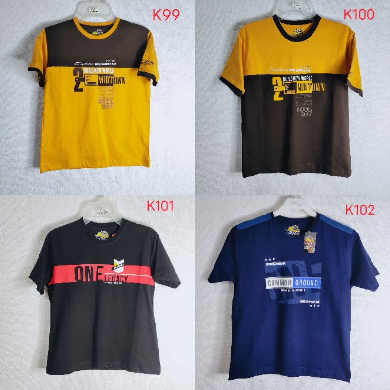 Jr Kids Boys' T-shirt K99 K100 K101 K102 | Shopee Philippines