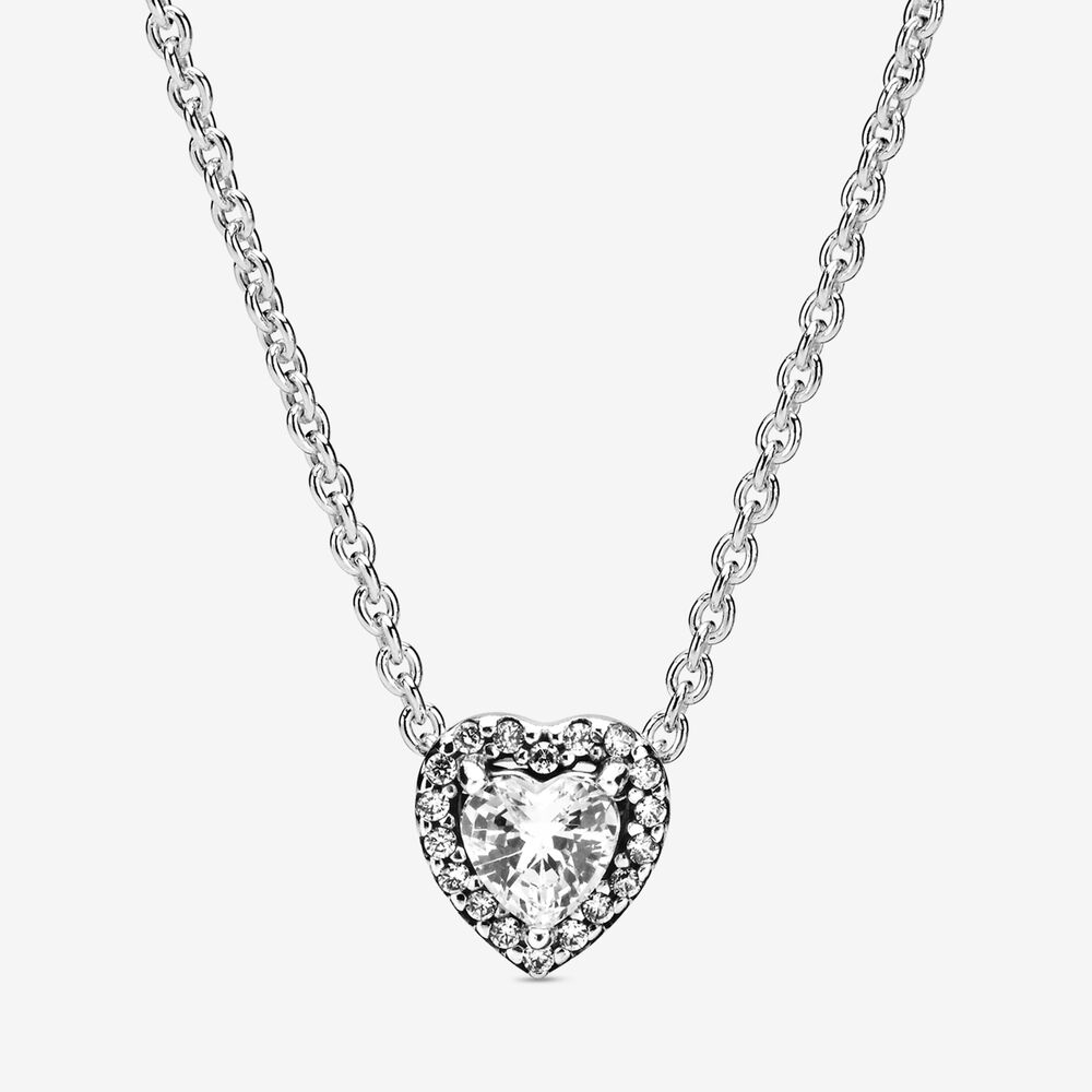 PAN Elevated Heart Necklace 925 silver for women diamond with box ...