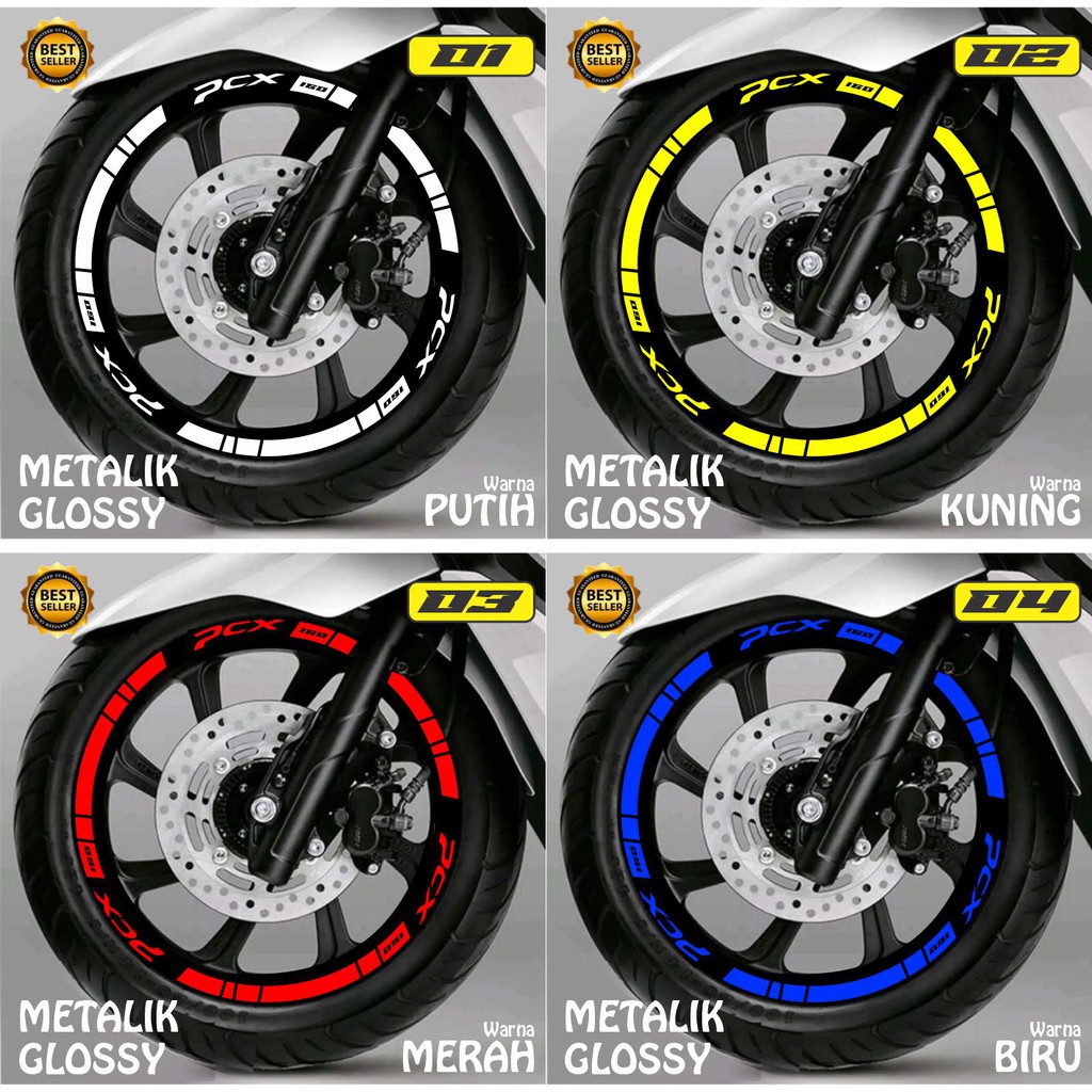 Sticker List Cutting Pcx 160 Rims Variations Ar 01 Metallic | Shopee ...