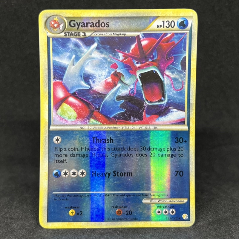 Pokemon TCG Shiny Gyarados Ultra Rare Reverse Holo 123/123 2010 Heart ...