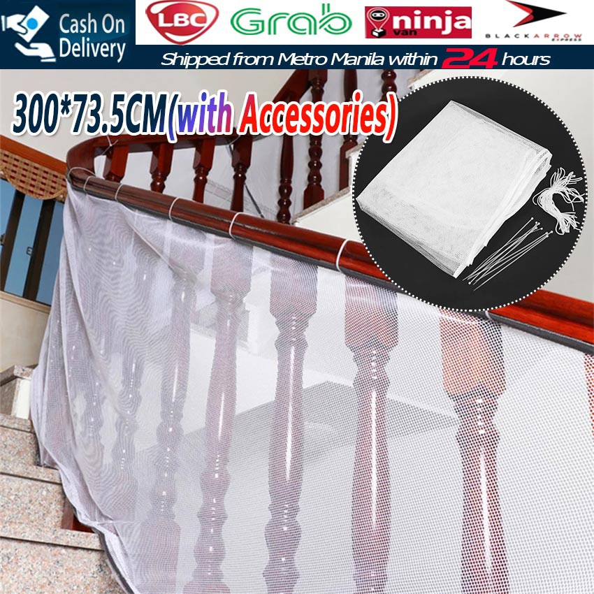 3m Thick Mesh Fall Protection Kids Stairs Safety Net Indoor Outdoor ...