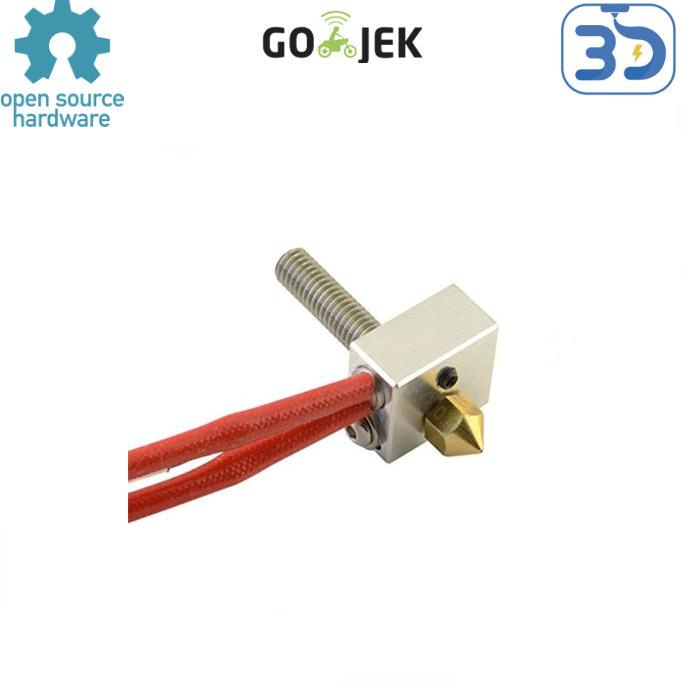 Reprap 3D Printer MK8 Hotend Heatblock Kit 0.4/1.75mm | Shopee Philippines