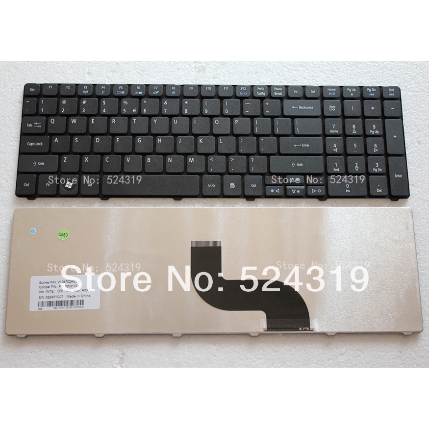 New Laptop Keyboard for Acer 5810 5810T 7551 5740 5741 5742 7741 7738 ...