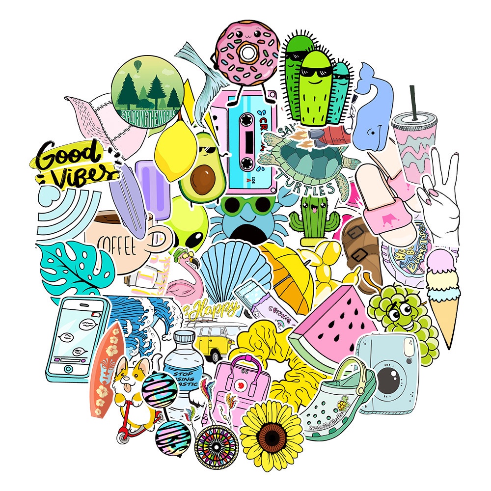 [49 Images] Helmet Sticker Waterproof Sticker Cartoon Sticker animal ...