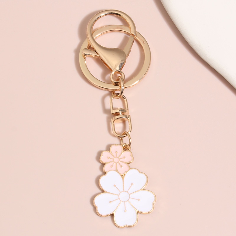 Cute Keychain Sakura Flower Key Ring Enamel Key Chains | Shopee Philippines