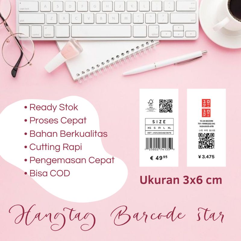 Hang TAG BARCODE STAR CLOTHES contains 60 pcs | Hangtag Hangtag | Price ...