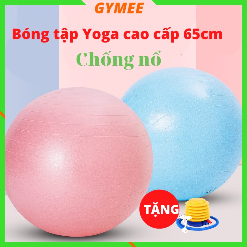 Yoga Gym Ball 65cm, Premium Pilates Smooth Ball 2mm Thick Anti ...