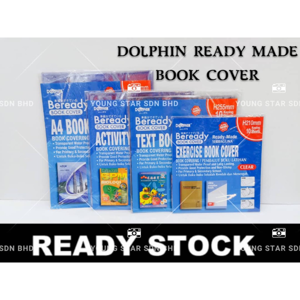 DOLPHIN Ready Made Book Cover -Clear / Transparent | Shopee Philippines