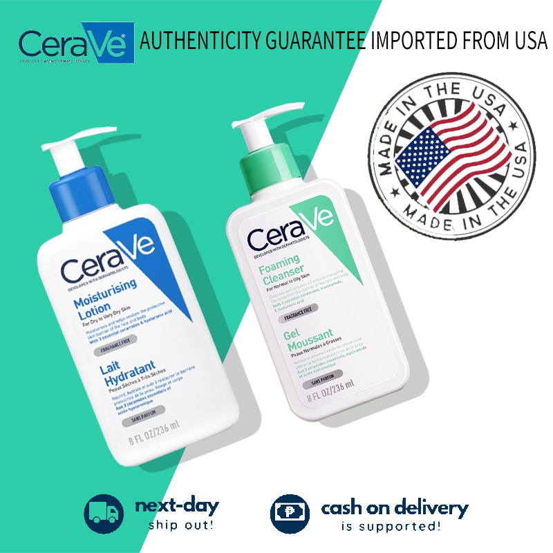 CeraVe Facial Cleanser Moisturizer Lotion Amino Acid Salicylic Acid ...