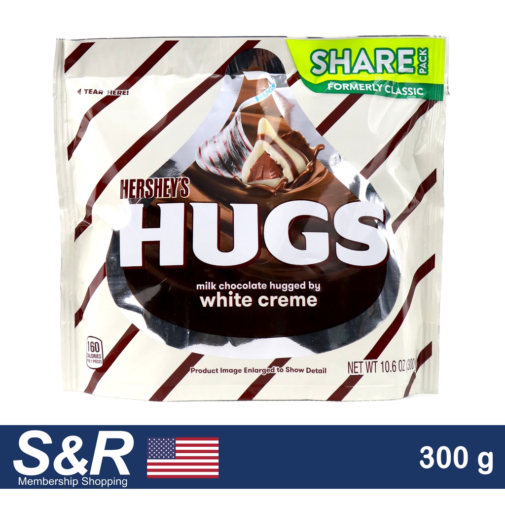 Hershey's Hugs Milk Chocolate and White Creme Candy 300g | Shopee ...