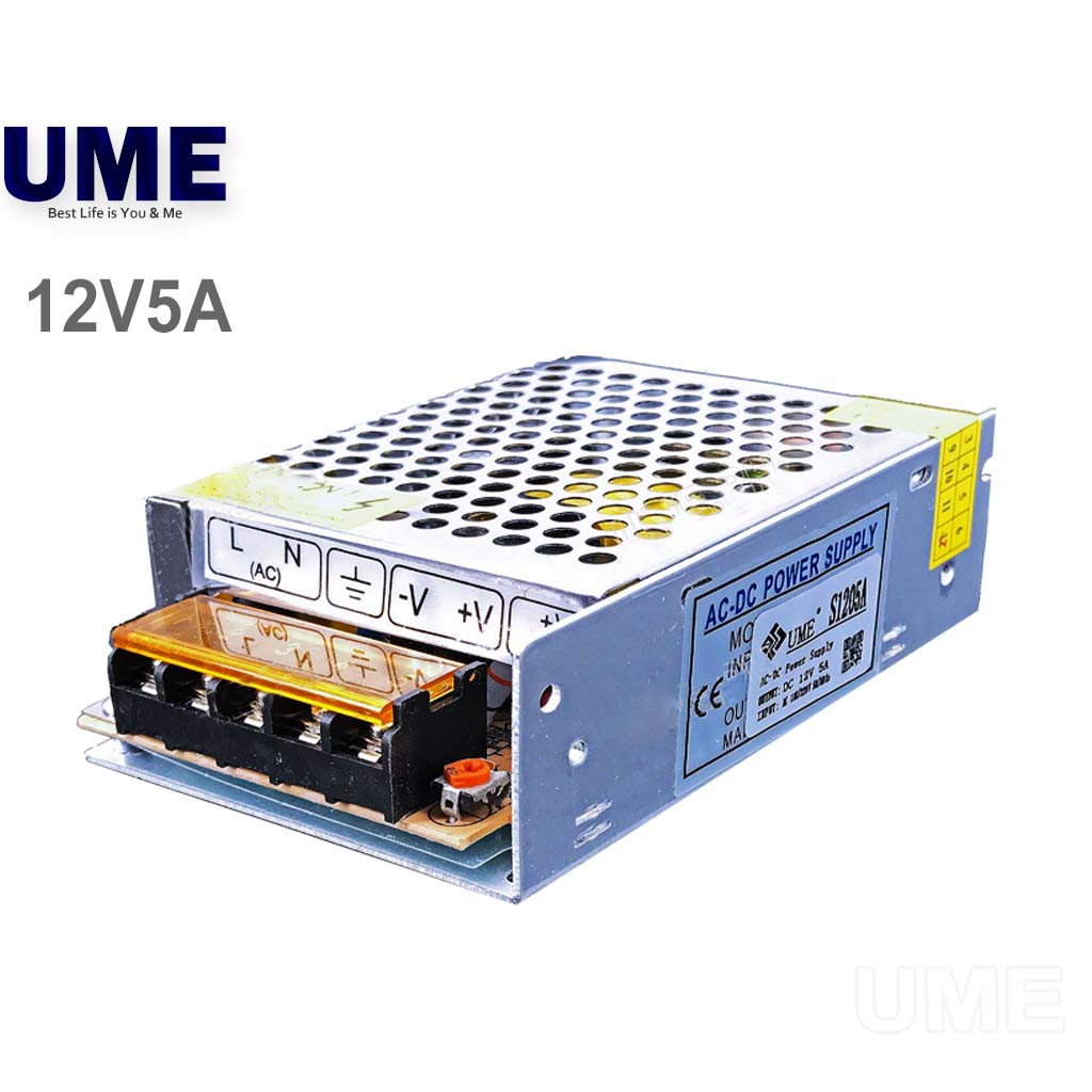 DC 12V 5A CCTV LED Centralize Power Supply Adapter UME S1205 COD ...