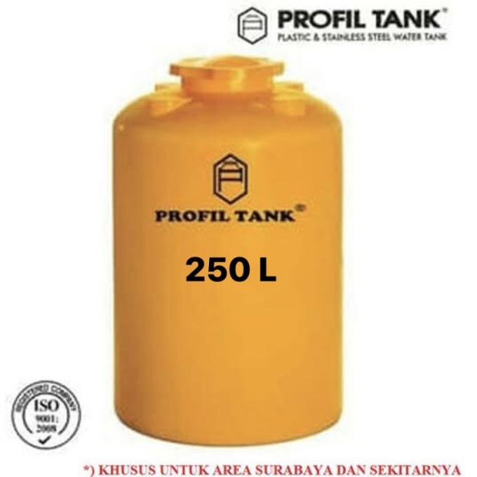 Tandon Toren Water Tank Profile Tank TDA - 250L / 250 Liters Yellow ...
