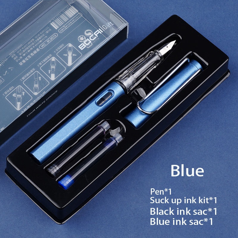 Fountain Pen Set Office School Student Pen 0.38mm Iridium Nib with Pen ...