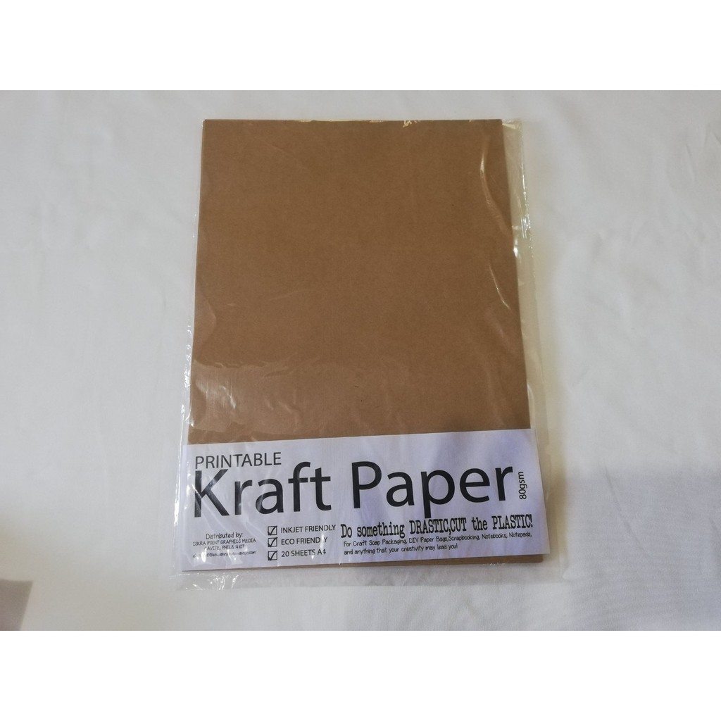 KRAFT PAPER Printable A4 size 80 gsm / 115 gsm | Shopee Philippines