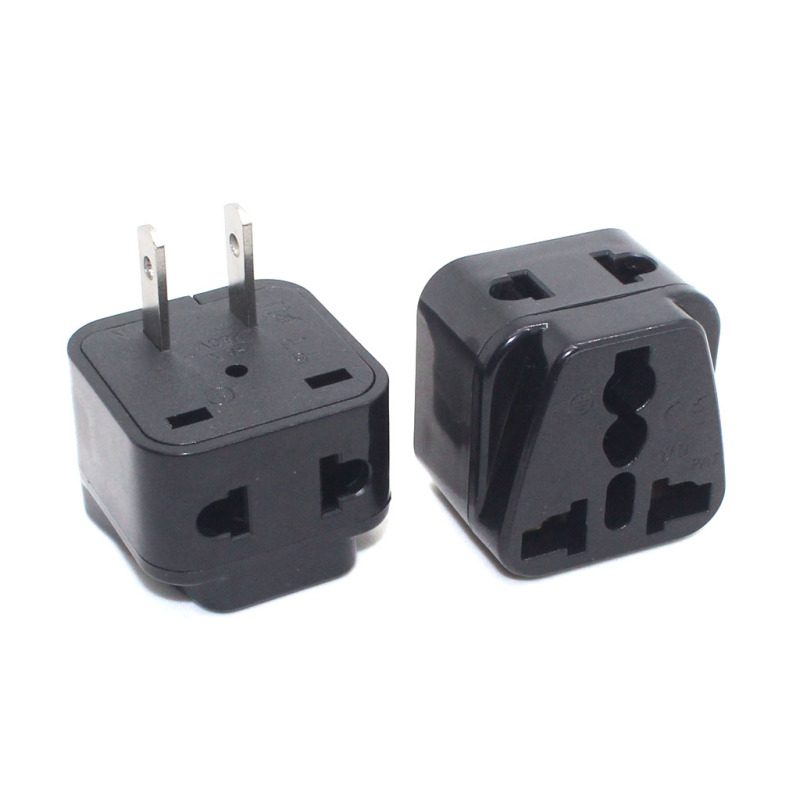 US 2 flat Pin Travel Adapter, AU UK EU to American Janpan Philippines ...
