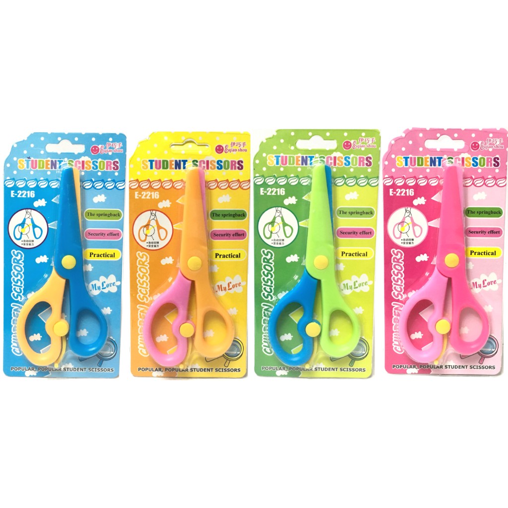 Minicart Children's Scissors Safety Kids Safety Ergonomic Scissors ...