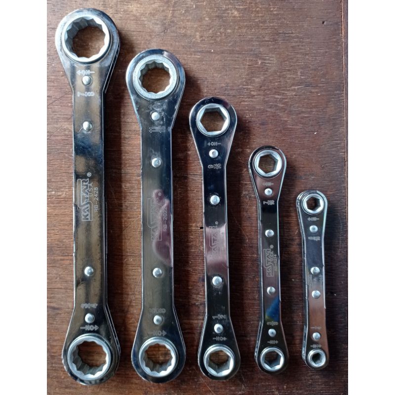 KASTAR 5 pc 1/4 - 7/8 Ratcheting Box Wrench Set | Shopee Philippines