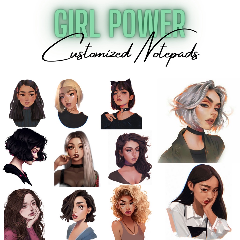 CUSTOMIZED / PERSONALIZED NOTEPADS (GIRL POWER BROCHURE) | Shopee ...