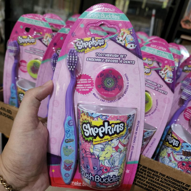 onHANDph Brush Buddies Gift Set Toothbrush with Cup (Shopkins, Jojo ...