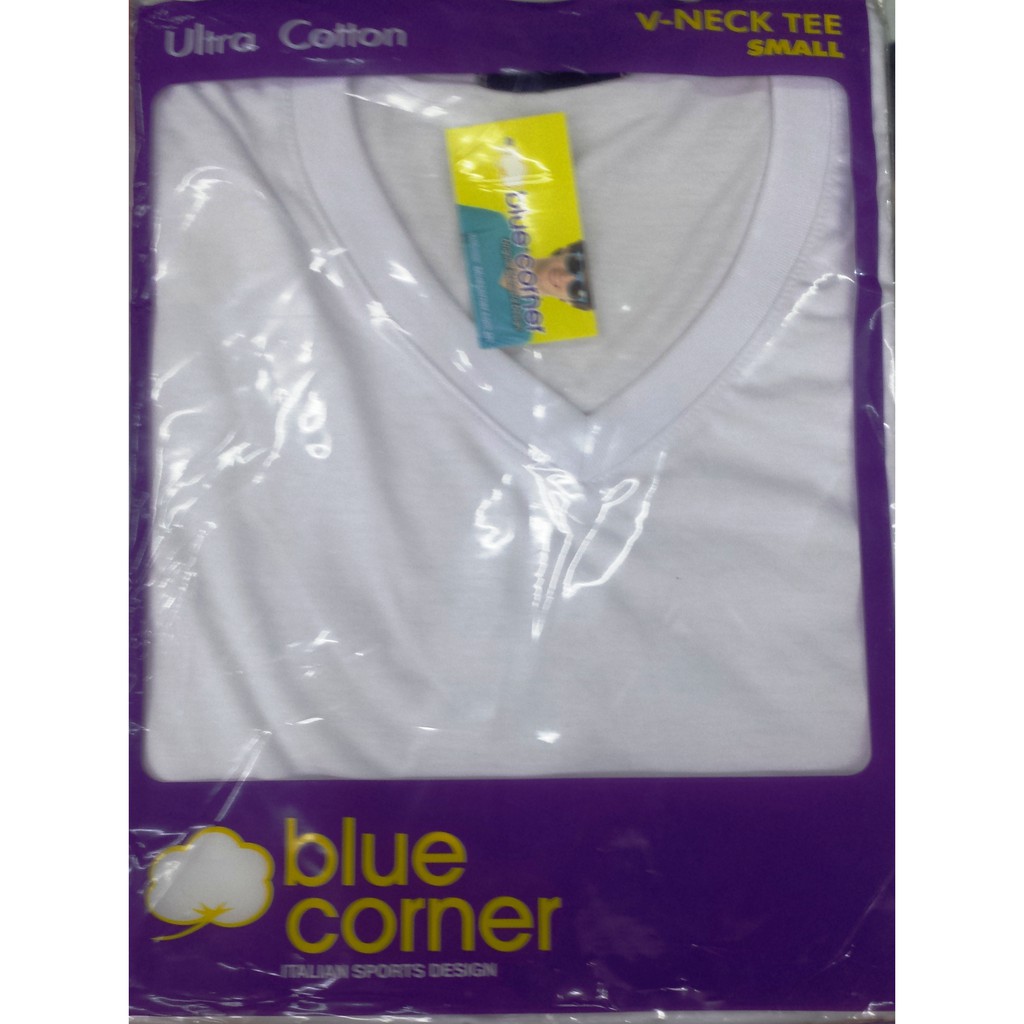 Blue Corner White and Colored VNeck Shirt - XS to 2XL | Shopee Philippines